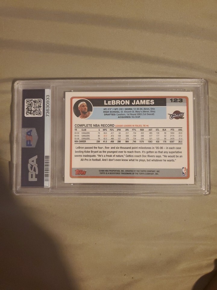 2006 Topps LEBRON JAMES #123 PSA | eBay