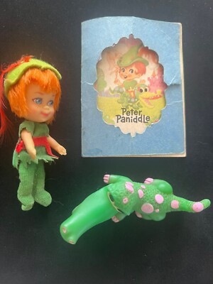 Vintage Liddle Kiddles PETER PANIDDLE Storybook Doll, book & alligator ...