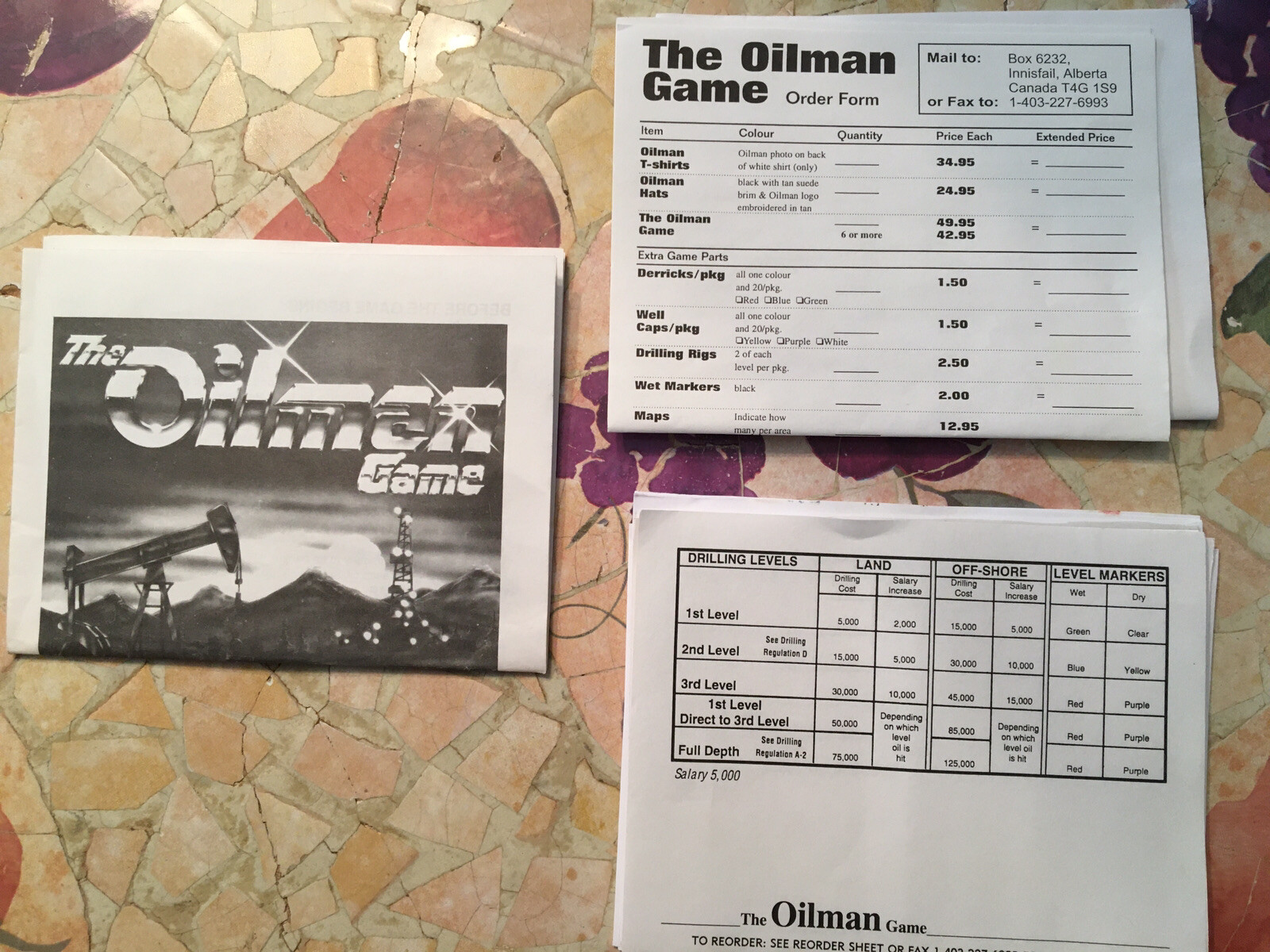 The Oilman Game - RARE Board International Oil Man Vintage Canadian ...