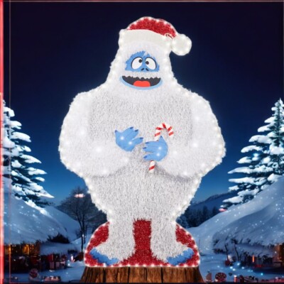 3.3 Ft Light Up BUMBLE Abominable Snowman Christmas Yard Decor Flat ...