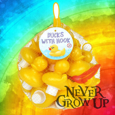 [NGU🪶] 5 Weighted 7cm Plastic Ducks with Hooks, Yellow. LIMITED STOCK ...