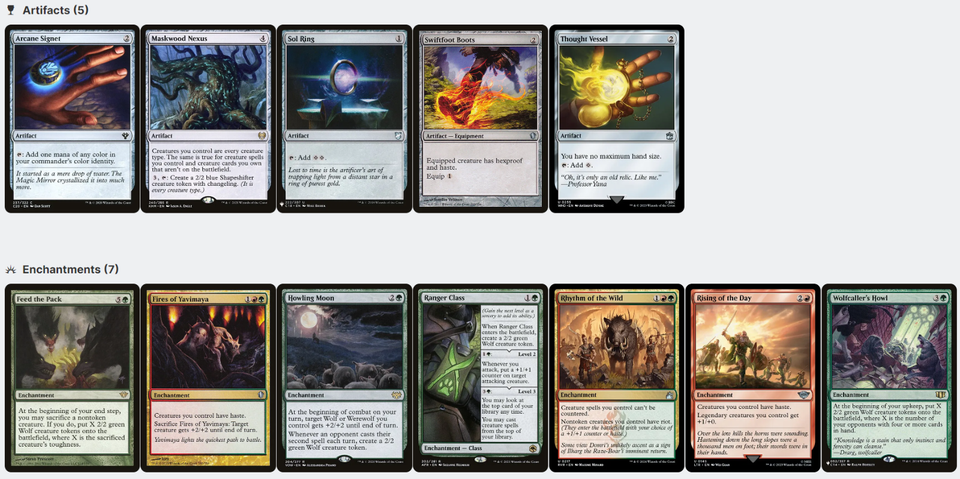 Voja, Jaws of the Conclave ELVES AND WOLVES Magic MTG Custom Commander ...