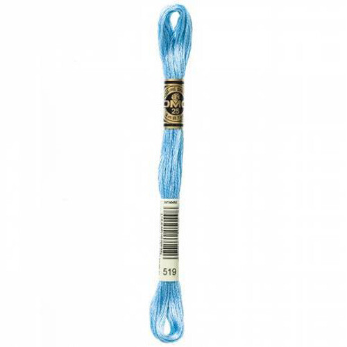 DMC Embroidery Floss Color Sky Blue #519 | eBay
