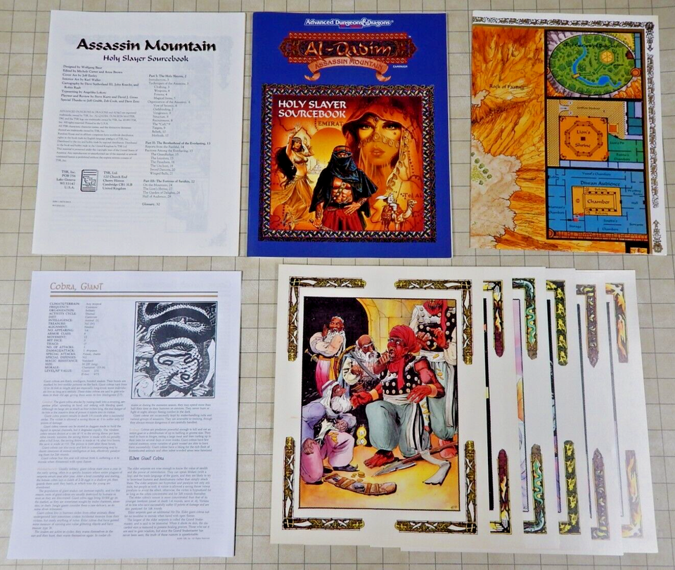 TSR Dungeons & Dragons Al-Qadim #9431 ALQ2 ASSASSIN MOUNTAIN complete ...