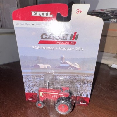 Ertl Case IH 706 “Snowy” Tractor 1/64 Die-Cast Metal Red Black #14660 ...