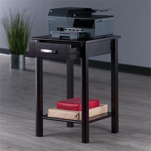 Winsome Liso Transitional Solid Wood Printer Table in Espresso | eBay