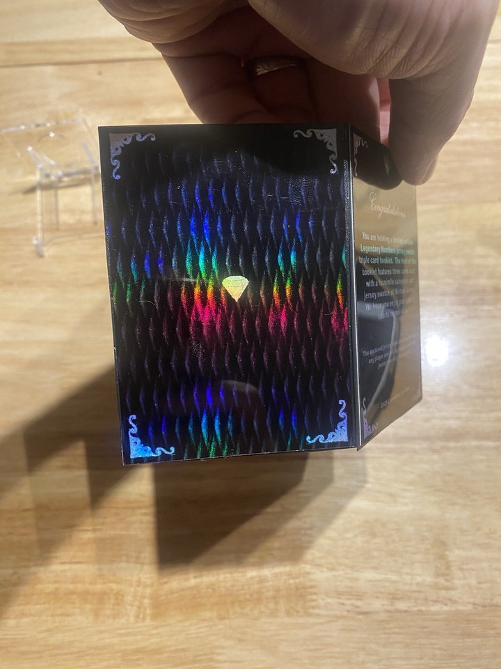 Legendary Numbers Michael Jordan 3 Card Jersey Swatch Refractor Booklet ...