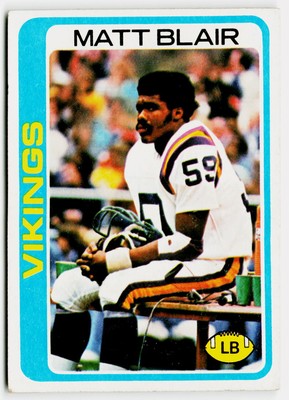 Matt Blair 1978 Topps #469 Minnesota Vikings | eBay