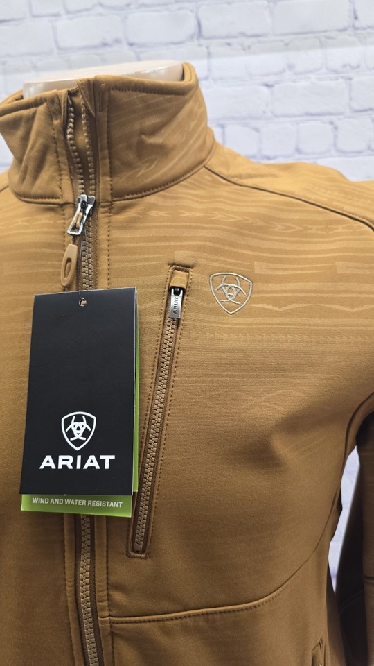 Ariat Men's Jacket New Team Softshell AZTEC Print Gold Color | eBay