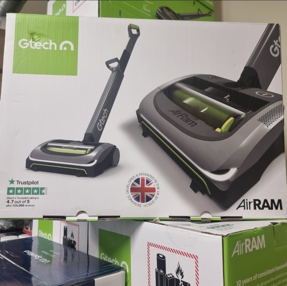 Gtech AirRam MK2 Cordless Upright Vacuum Cleaner Complete Set Powerful ...