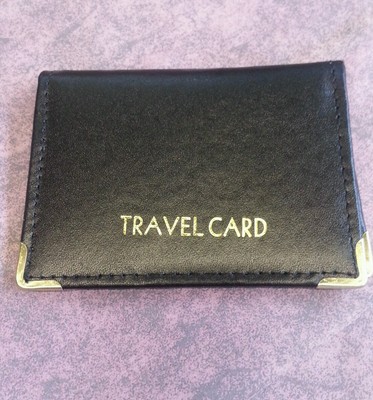 Leather bus pass travel card holder | eBay