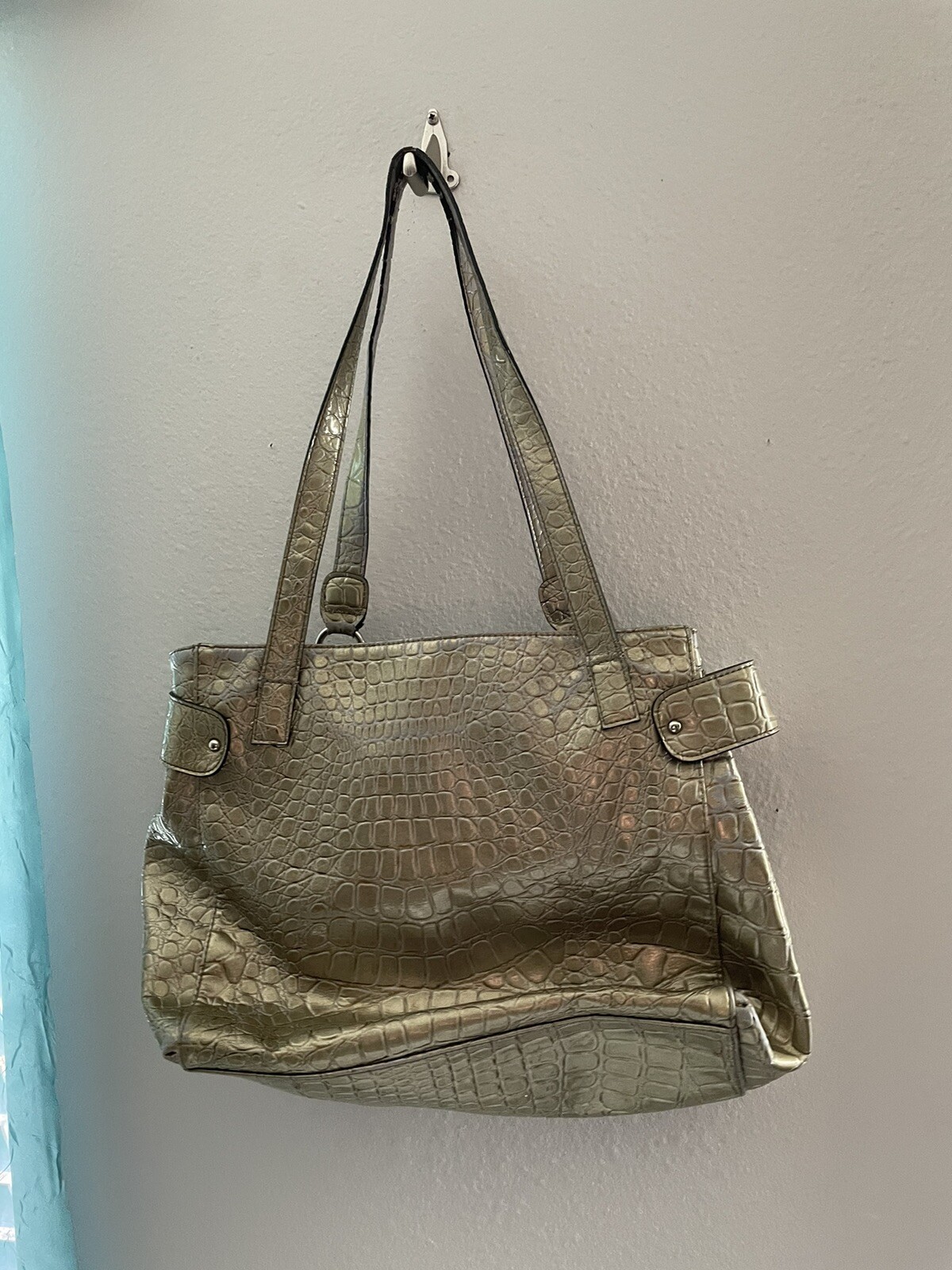 Genna De Rossi Large Purse Handbag Gold Shoulder Bag Faux Leather | eBay