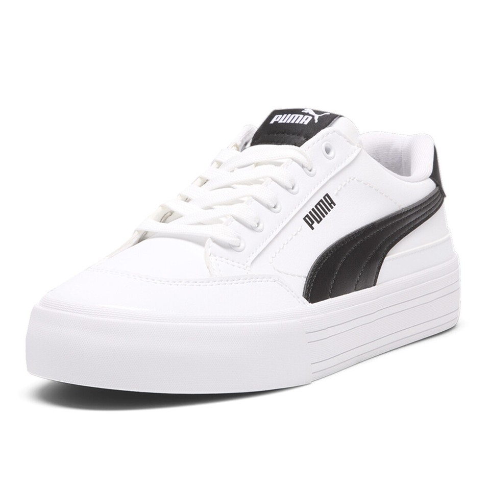 PUMA Court Classic Vulcanized Formstrip Sl Lace Up Mens White Sneakers ...