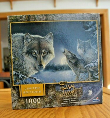 SAM TIMM Jigsaw puzzle 1000 pcs MIDNIGHT WOLVES Mega 2008 | eBay
