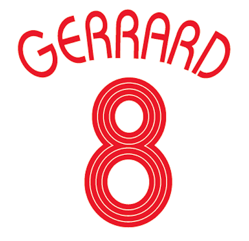 Liverpool Gerrard Nameset Shirt Soccer Number Letter Heat Print ...
