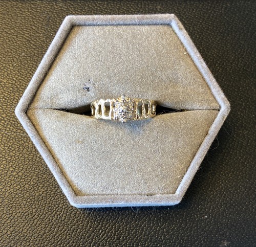 Vintage diamond cluster openwork 14k yellow gold ring size 10.25 3.78 ...