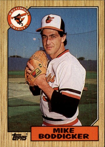 1987 Topps #455 Mike Boddicker Baltimore Orioles MLB Baseball Card NM ...