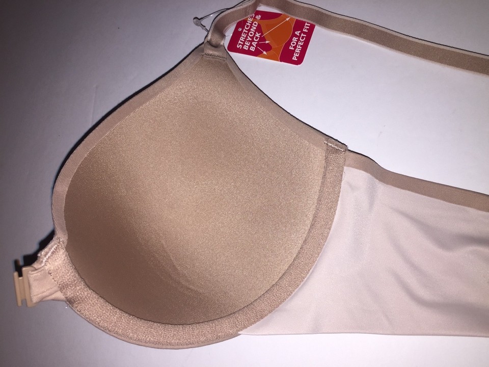 Warner's Bra Underwire Racerback Front Closure Your Bra Stretch Beige ...