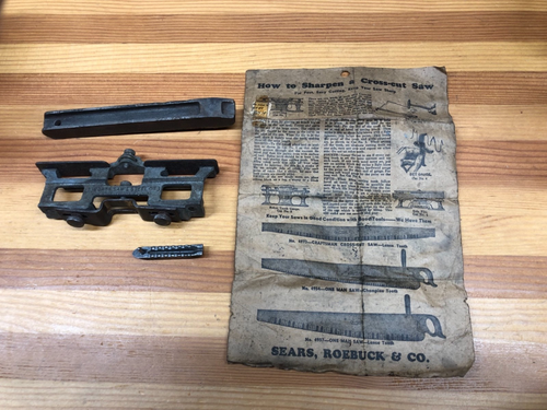Vintage Simonds crosscut saw raker gauge/jointer and anvil with ...
