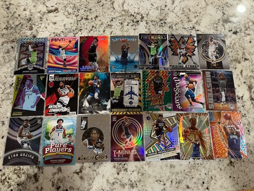 Anthony Edwards 21 Card Lot Mosaic Introductions Jamtastic Rookie ...