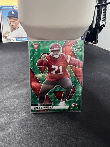 2025 Panini Mosaic Football Green Mosaic Josh Simmons (RC) Chiefs #398 ...
