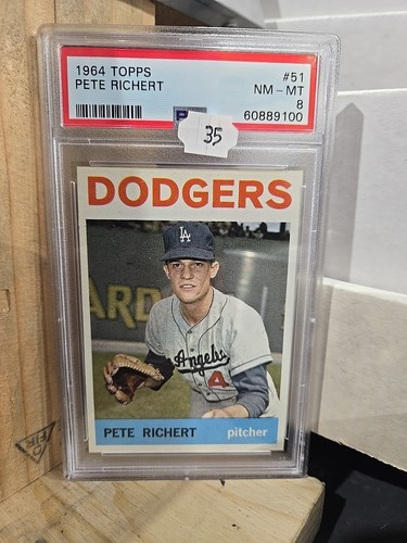1964 TOPPS #51 PETE RICHERT DODGERS PSA 8 NM-MT SET BREAK 9100 | eBay