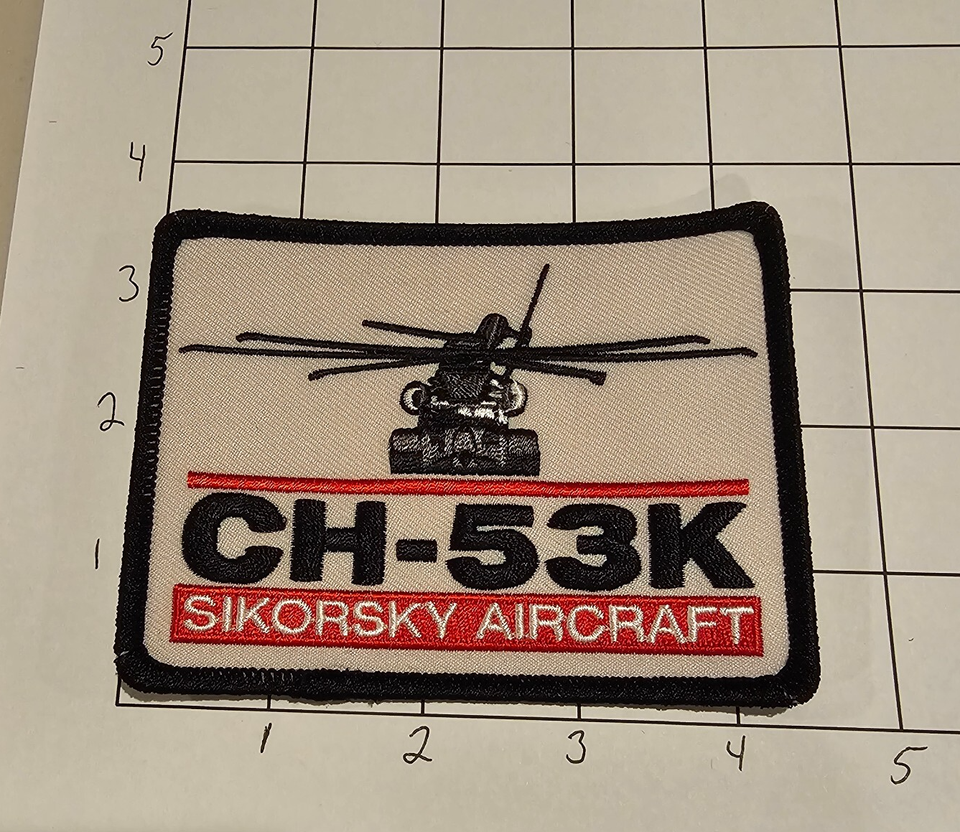 CH-53K Helicopter Patch Sikorsky Aircraft Embroidered Military Aviation ...
