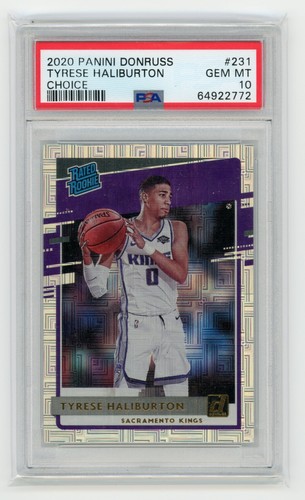 2020-21 Donruss Choice Tyrese Haliburton #231 Rated Rookie PSA 10 Gem ...