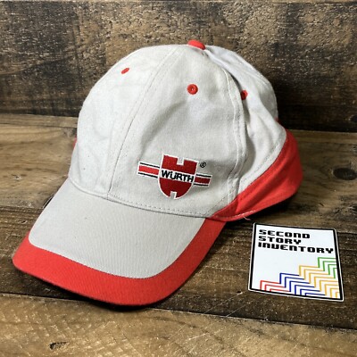 WURTH baseball cap hat Khaki Red embroidered adjustable one size fits ...