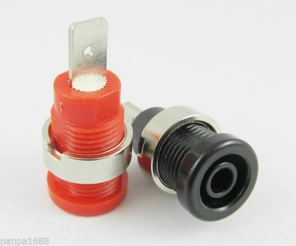5 pairs Red+Black Safety 1000V 32A Copper Binding Post 4mm Banana Jack ...