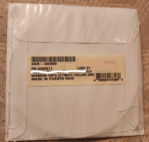Microsoft Windows Vista Ultimate 32-Bit OEM Builder Pack, Sealed and ...