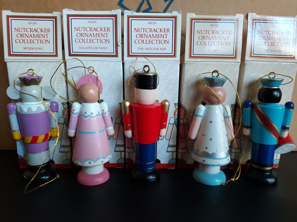 Avon 1984 Nutcracker Ornament Collection Set of 5-wood & handpainted | eBay