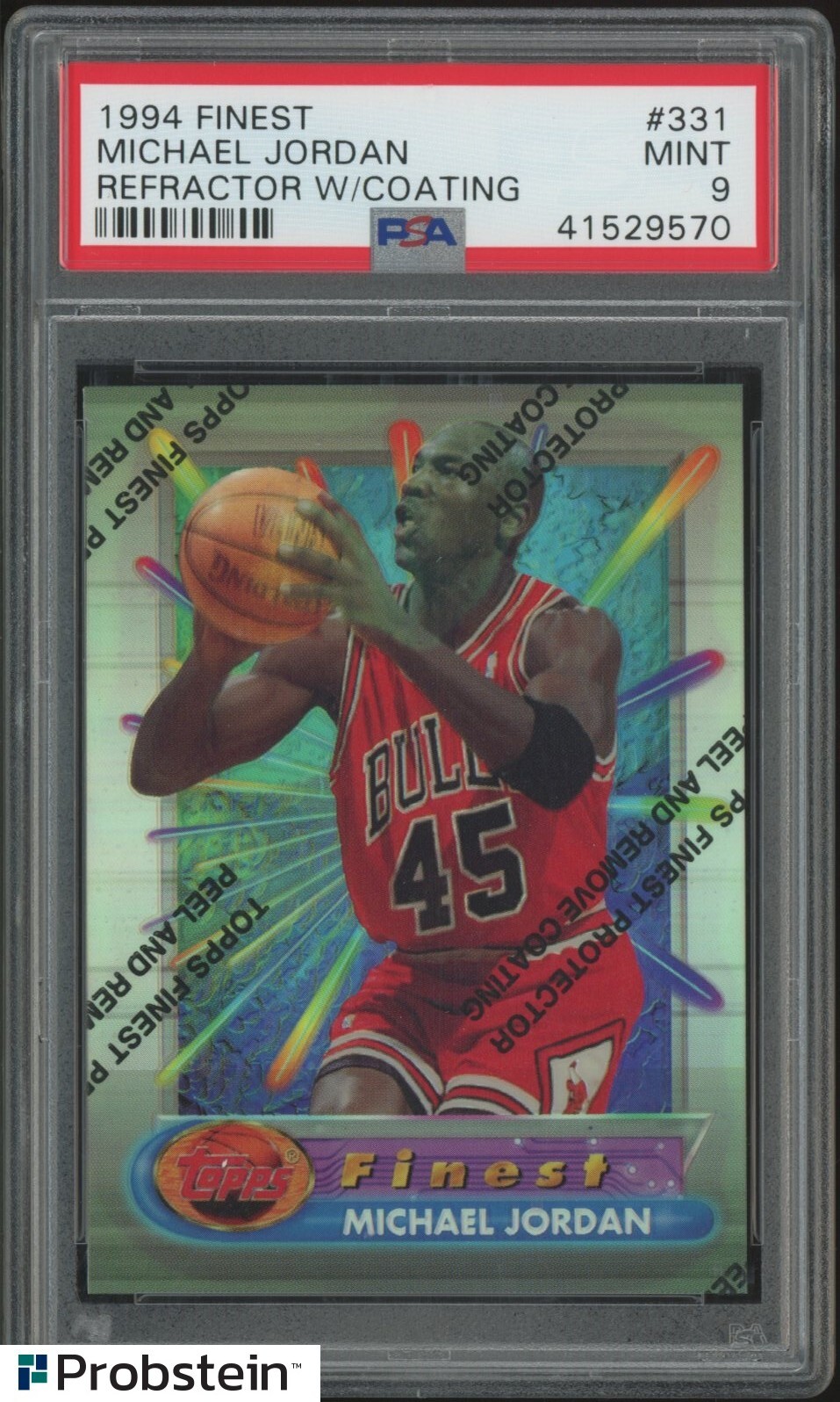 1994-95 Topps Finest w/ Coating Refractor #331 Michael Jordan HOF PSA 9 ...