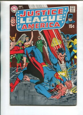 JUSTICE LEAGUE OF AMERICA 74 FINE+ V1 DC 1969! CLASSIC NEAL ADAMS COVER ...
