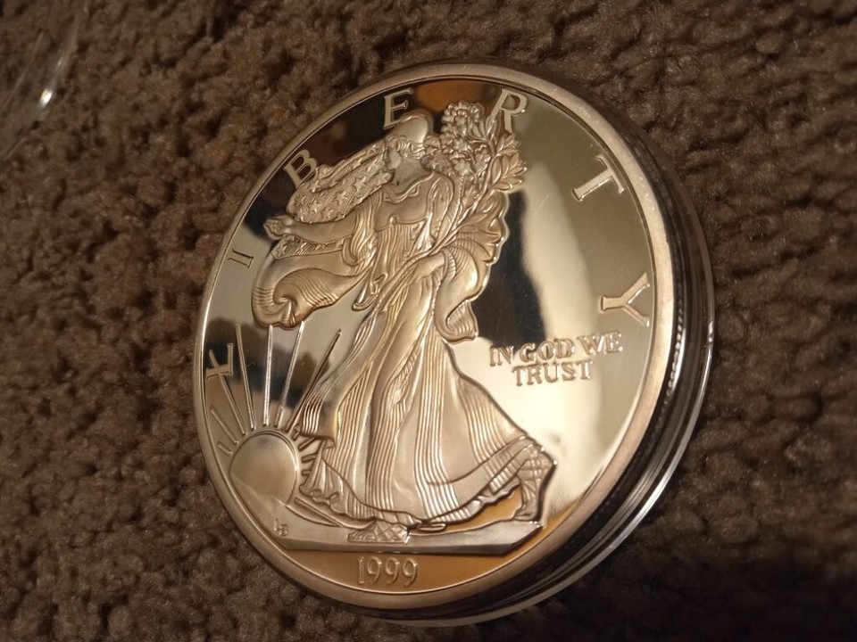 .999 Fine Silver coin PROOF Walking Liberty One half Pound | eBay