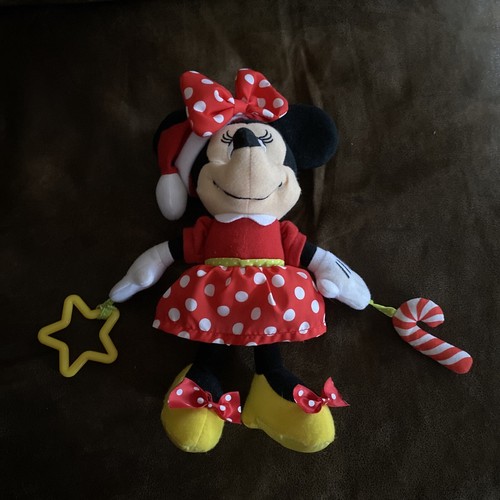 Disney Christmas Minnie Mouse Plush Rattle Baby Toy | eBay