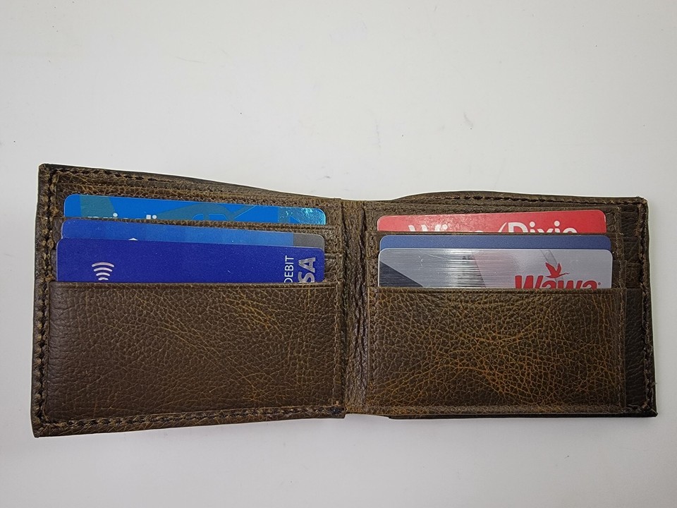 Western Rattlesnake Skin Wallet Men Billfold snake skin Original Brown ...