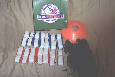 14 Player Flag Football Set Football Game Flag Set 7 Blue Flags 7 Red ...