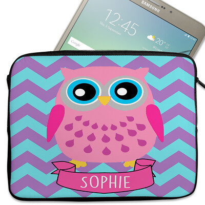 Personalised Owl Tablet Sleeve Laptop iPad Case Zip Pouch Bag Girls ...