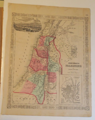 Pre-1900 - Map Of Palestine