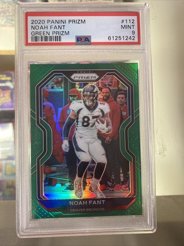 2020 Prizm Denver Broncos Noah Fant Green Prizm #112 PSA 9! POP 1 None ...