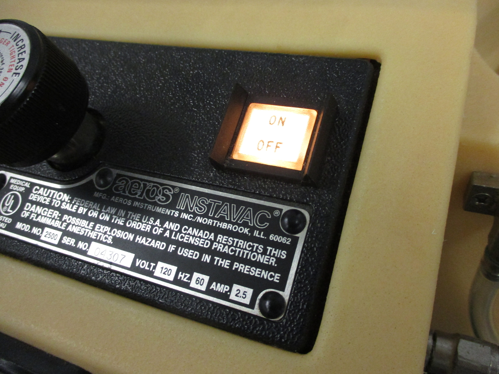 AEROS INSTRUMENTS 2500 VACUUM ASPIRATOR PORTABLE SUCTION | eBay