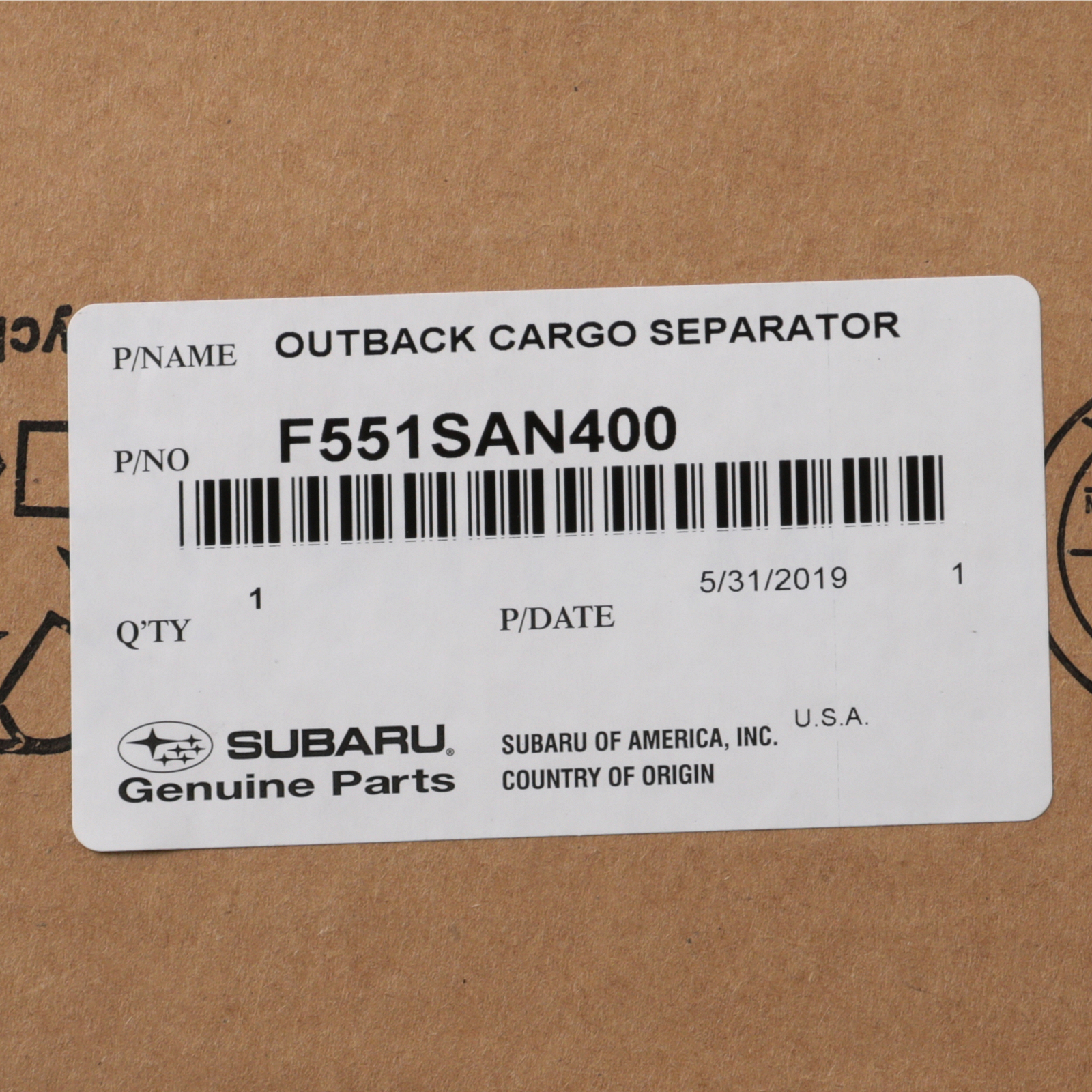 OEM NEW 2020-2025 Subaru Outback Rear Cargo Area Net Separator ...