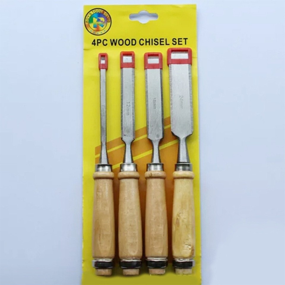 4 PCS/Set Woodworking Chisel Woodworker Supplies Hand Tool Carving ...