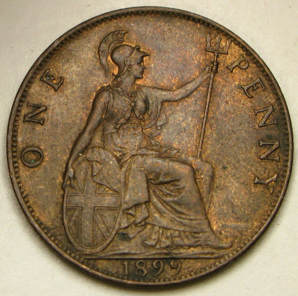 GREAT BRITAIN 1 Penny 1899 - Bronze - Queen Victoria - UNC - 3141 * | eBay