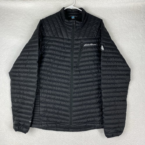 Eddie Bauer Jacket Mens L Tall Black First Ascent Goose Down EB800 ...