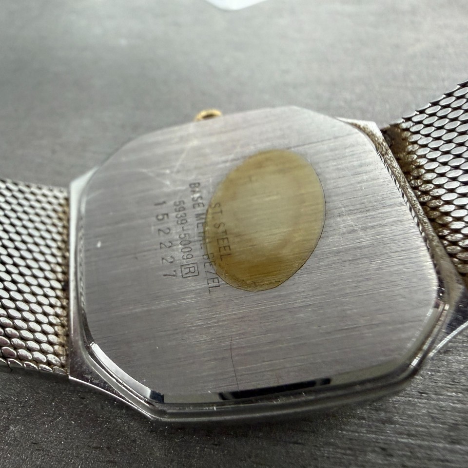 Seiko Lassale Watch Men 30mm Silver Dial Two Tone Octagon 5939-5009 New ...