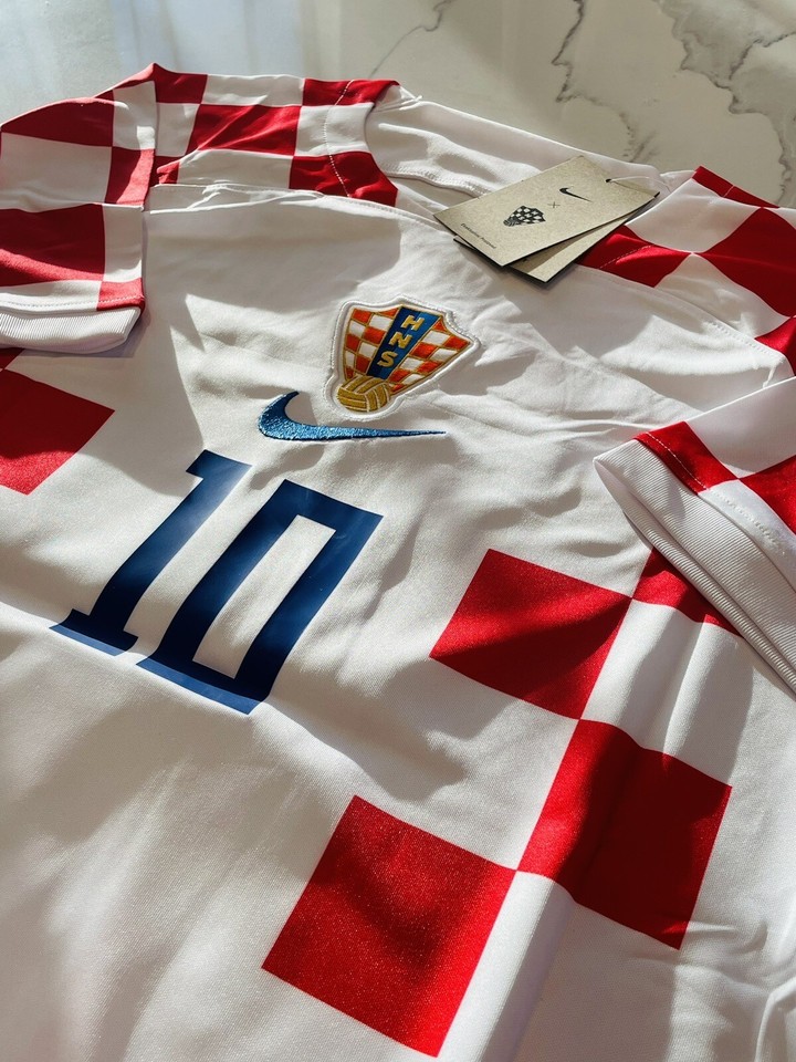 Luka Modric #10 White & Red Croatia Nation Team Jersey Mens Size Extra ...