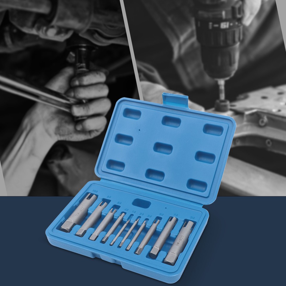 10pcs Broken Tap Extractor Removal Kit Screw Extractor Set 3/4 Claws 1 ...