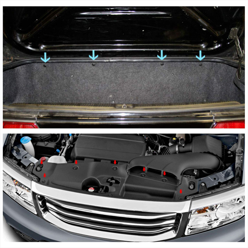 100Pcs Bumper Clips Retainer Auto Car Rivets Fastener Fender Push Pin ...